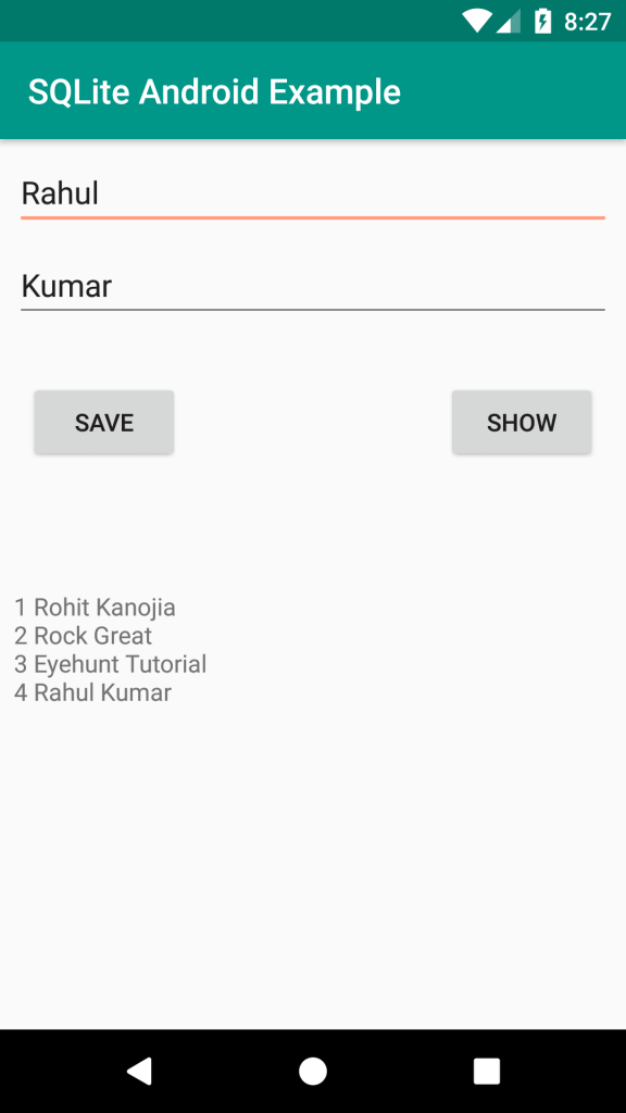SQLite database in Android kotlin example tutorial - EyeHunts