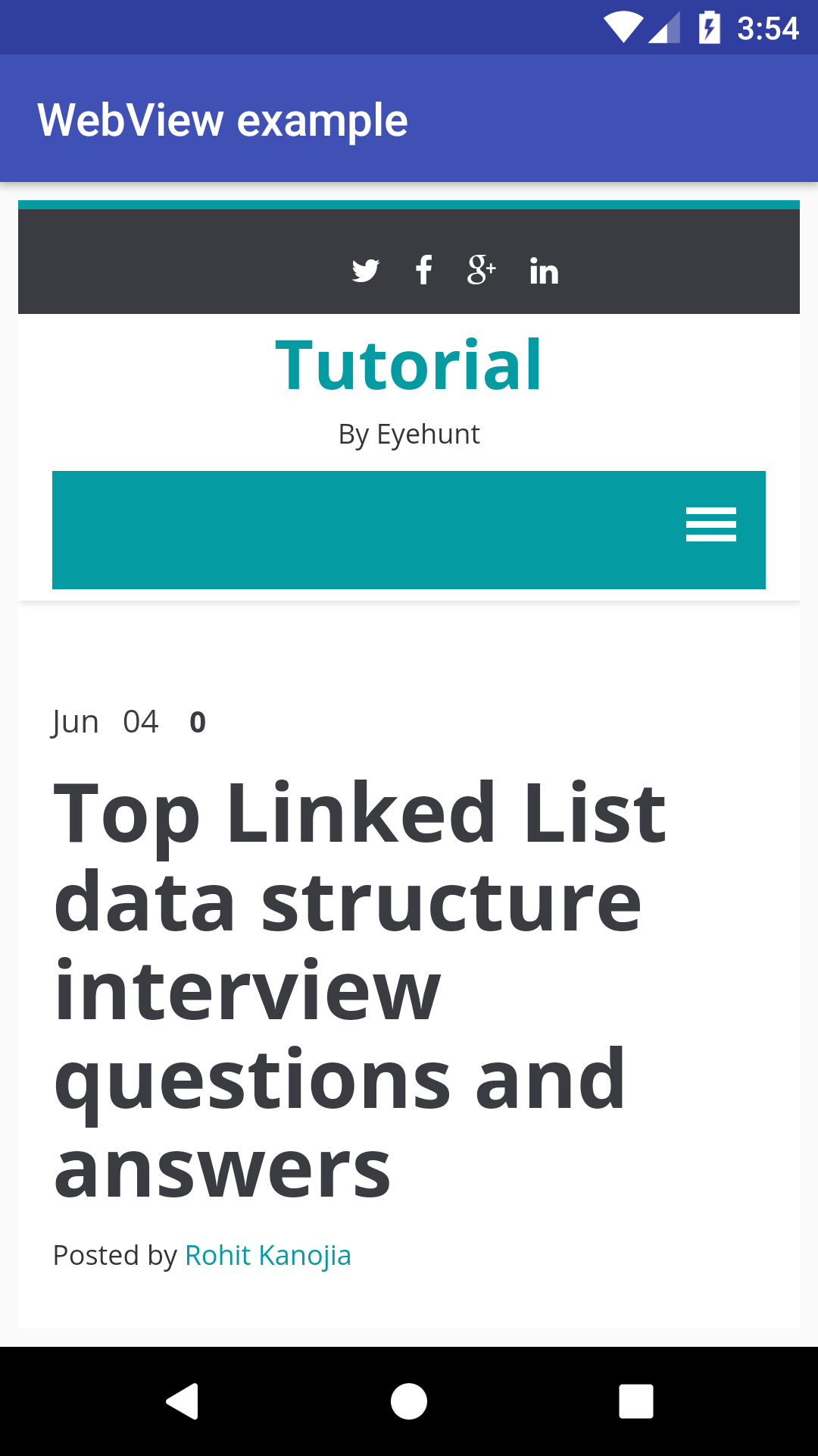 Android WebView app Example in Kotlin - EyeHunts