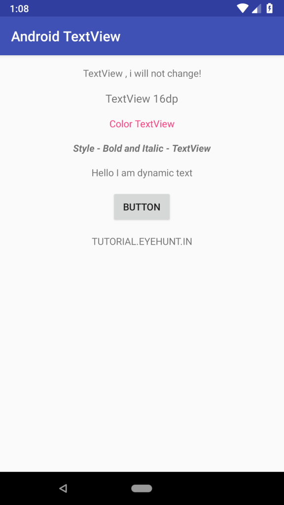 Android TextView and setText Dynamically example in Kotlin - EyeHunts