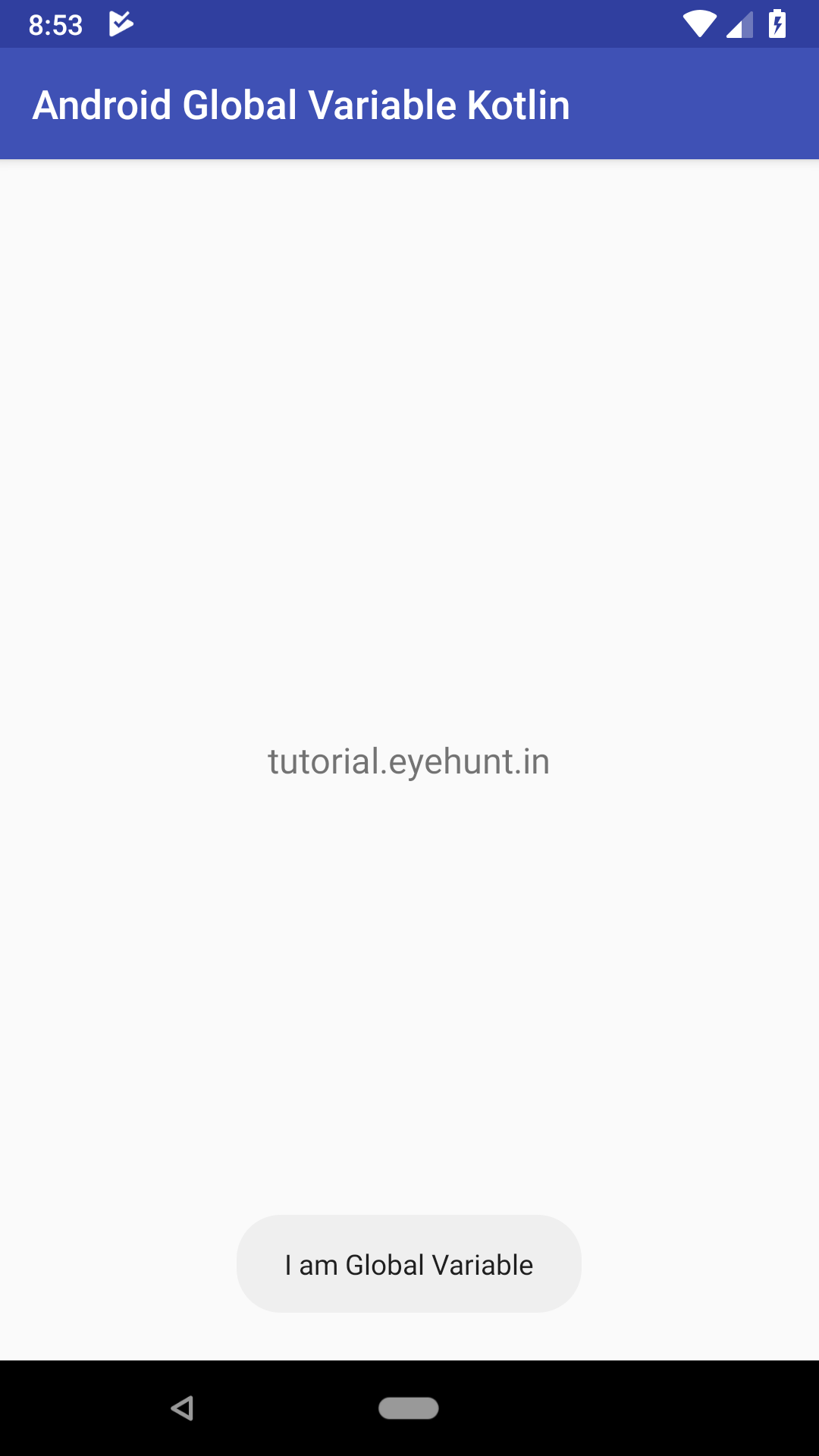 Android Global Variable in KOTLIN Example [Android Sutdio] - EyeHunts