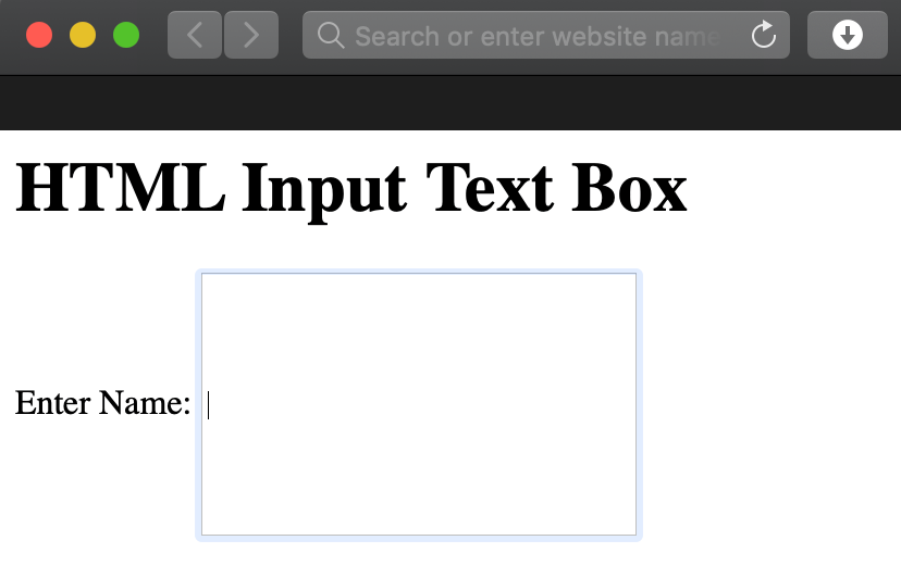 HTML Input Text Box | Field | Value, Size, Width, Multiline - EyeHunts