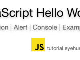 Javascript Hello World Alert Function First Print Example Eyehunts
