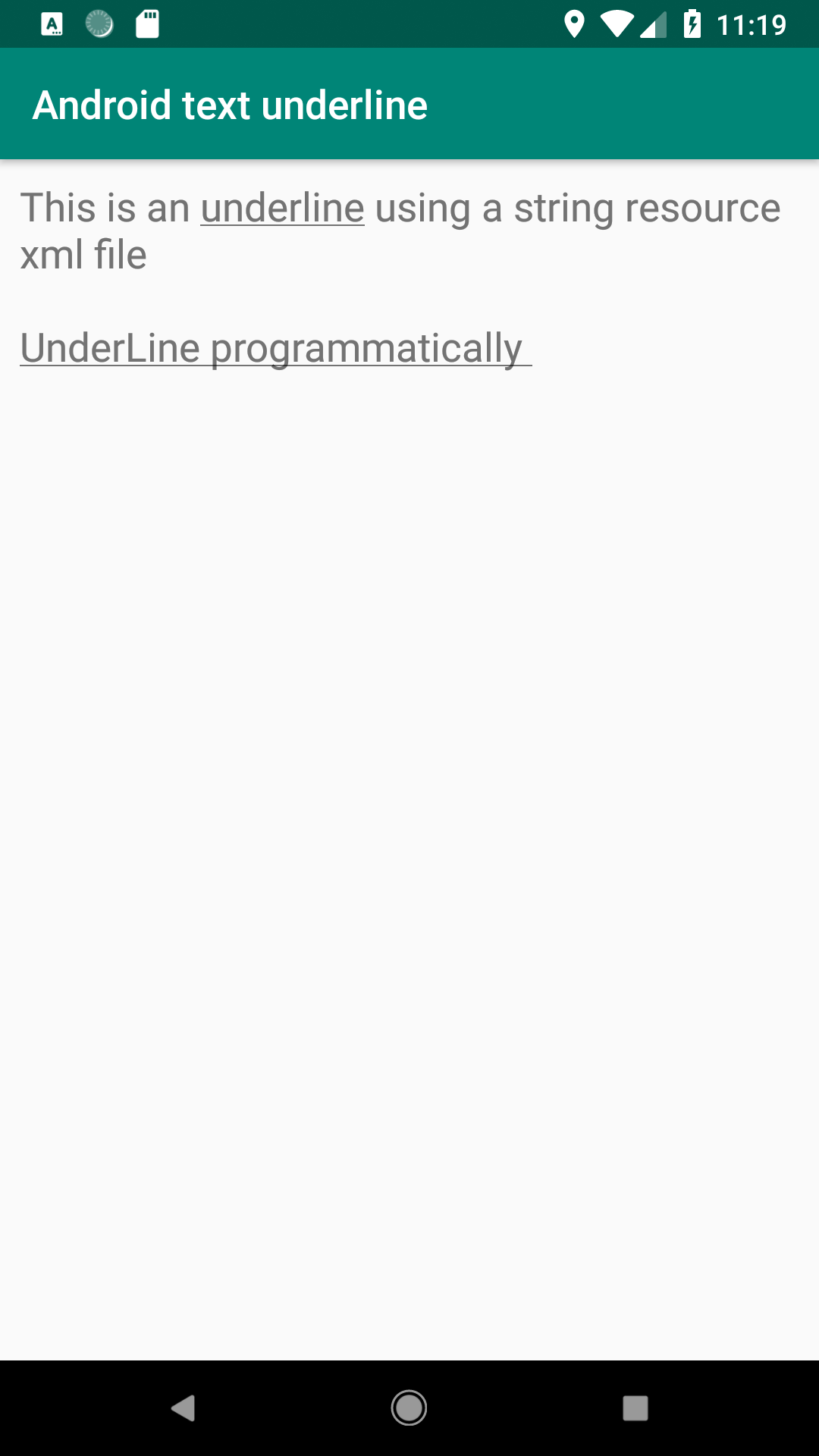 Android text underline XML layout | TextView Kotlin/Java - EyeHunts