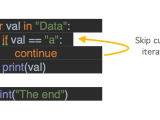 Python Continue Statement How Works With For While Loop Example