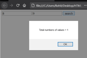 Create a function to count number between two given numbers | JavaScript