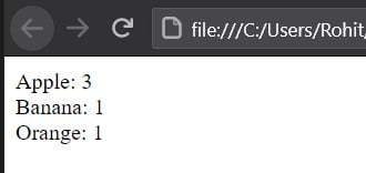 Count duplicate elements in array JavaScript | Example code