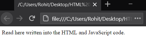 JavaScript display text (JS show text ) | Example code - EyeHunts
