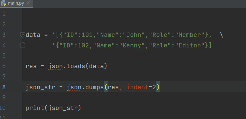Import JSON in Python