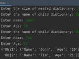 Nested Dictionary Python User Input Example Code