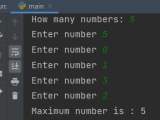 Python Program To Find Largest Of N Numbers Using For Loop