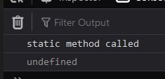 JavaScript call static method from instance | Code