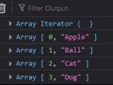 Javascript Array Entries Method