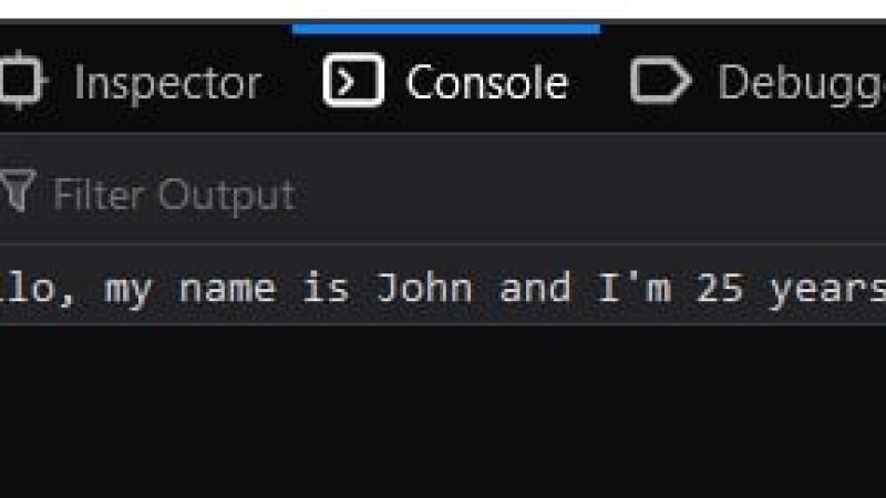 Template literals JavaScript.