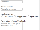 Php Feedback Form