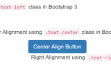 Bootstrap Align Buttons To Left Right And Center