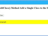 Jquery Addclass Method Add One Or More Class