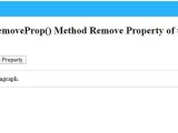Jquery Removeprop Method Remove Element Propery
