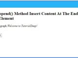 Jquery Append Method Insert Content At The End