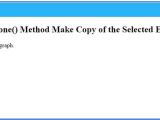 Jquery Clone Method Make Copy Of Selected Element