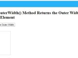 Jquery Outerwidth Method Return Or Set Outer Width