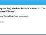 Jquery Prependto Method Insert Content At Beginning