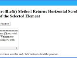 Jquery Scrollleft Method Get Horizontal Scrollbar Position