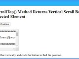 Jquery Scrolltop Method Get Vertical Scrollbar Position
