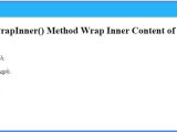 Jquery Wrapinner Method Wrap Inner Content Of Element