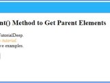 Jquery Parent Method Get Parent Of Each Element