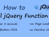 How Jquery Call Function In Different Events