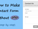 How To Make A Contact Form Without Php For Websites