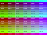 Html Css Color Codes Hex And Rgb Color Codes