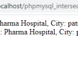 Php Mysql Intersect