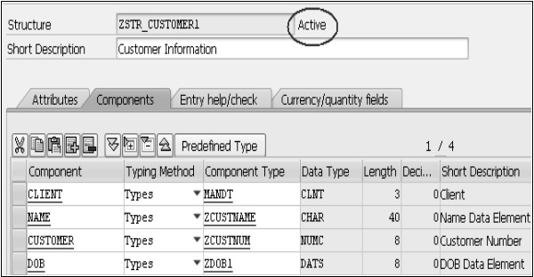 SAP ABAP - Structures