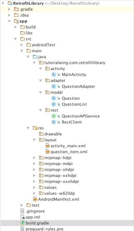 Android Retrofit Library Example - continue - Tutorialwing