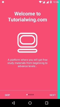 How To Build Intro Slider For Any Android App - Tutorialwing