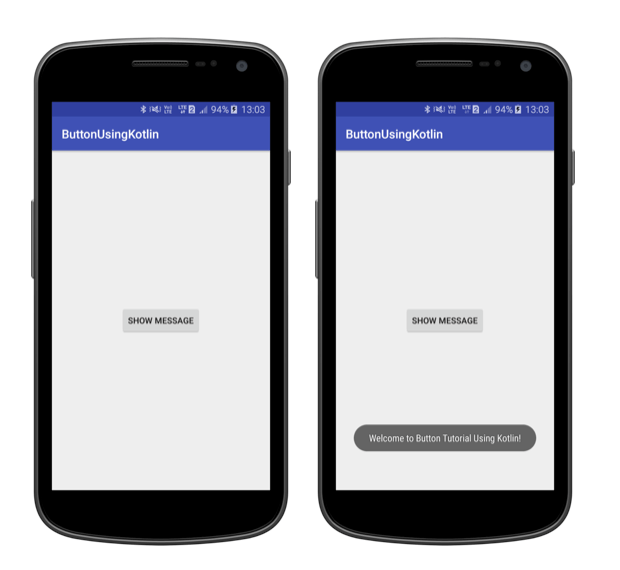 Android Button Using Kotlin With Example - Tutorialwing