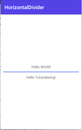 Android Horizontal Divider Using Kotlin With Example - Tutorialwing