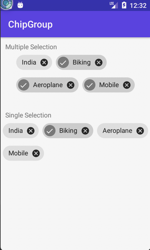 ChipGroup Using Kotlin With Example - Tutorialwing