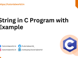 String In C Program With Example Tutorial World