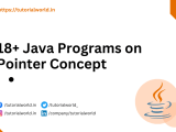 18 Java Programs On Pointer Concept Tutorial World