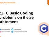 36 C Basic Coding Questions On While Loop Tutorial World
