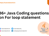 21 Java Coding Questions On If Else Statement Tutorial World