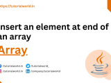 Java Program To Insert An Element At End Of An Array Tutorial World