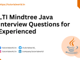 Lti Mindtree Java Interview Questions For Experienced Tutorial World