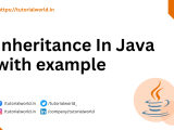 Inheritance In Java With Example Tutorial World