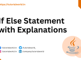 Java If Else Statement With Explanations Tutorial World