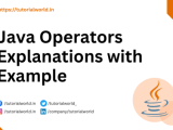 Java Operators Explanations With Example Tutorial World