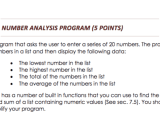 Number Analysis Program Python Solved Tutor Python