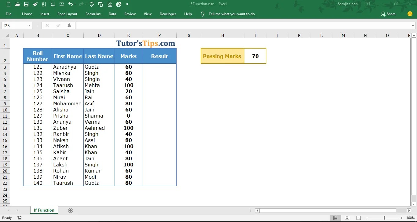 IF Function in Excel - Free Explanation with example - Xplore Excel